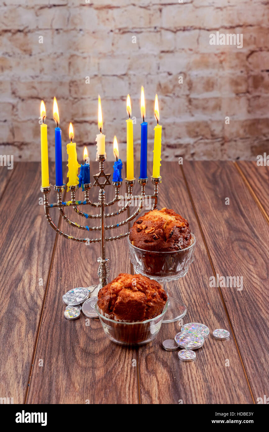 Jewish holiday Hanukkah, the Jewish Festival of Lights Stock Photo - Alamy