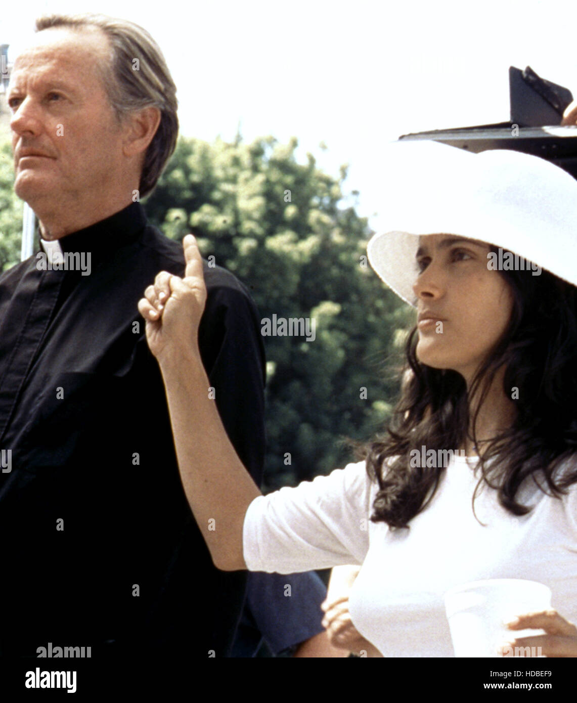 THE MALDONADO MIRACLE, Peter Fonda, director Salma Hayek on-set, 2003 ...