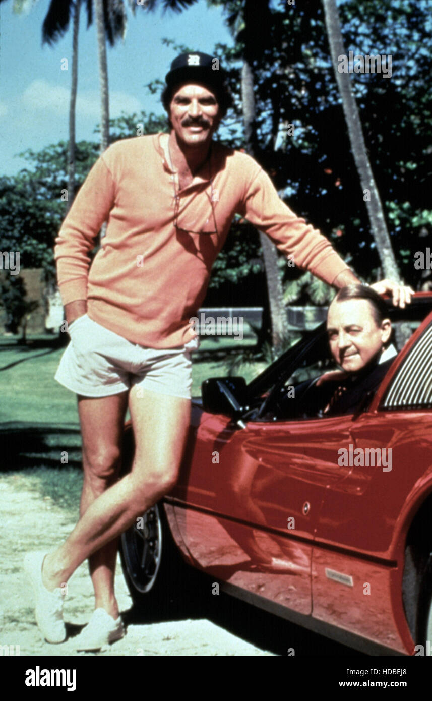 MAGNUM P.I., Tom Selleck and John Hillerman, 1980-88 Stock Photo - Alamy