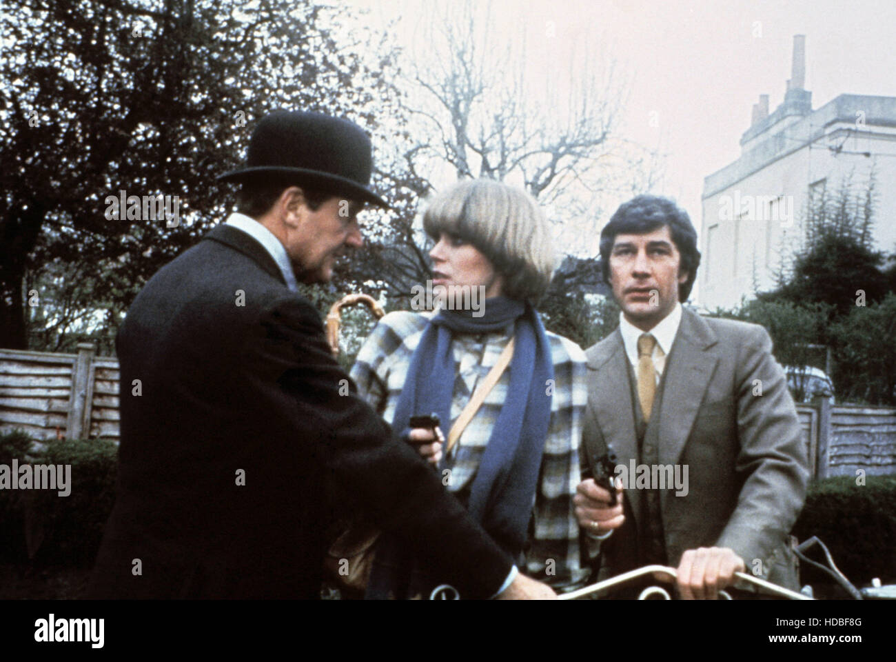 THE NEW AVENGERS, (from left): Patrick Macnee, Joanna Lumley, Gareth ...