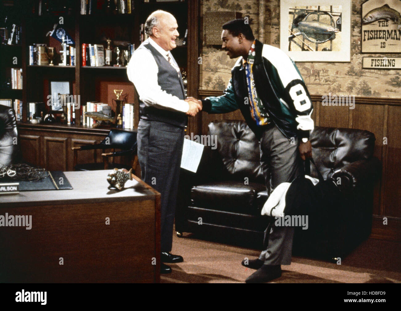 THE NEW WKRP IN CINCINNATI, from left: Gordon Jump, Mykelti Williamson ...