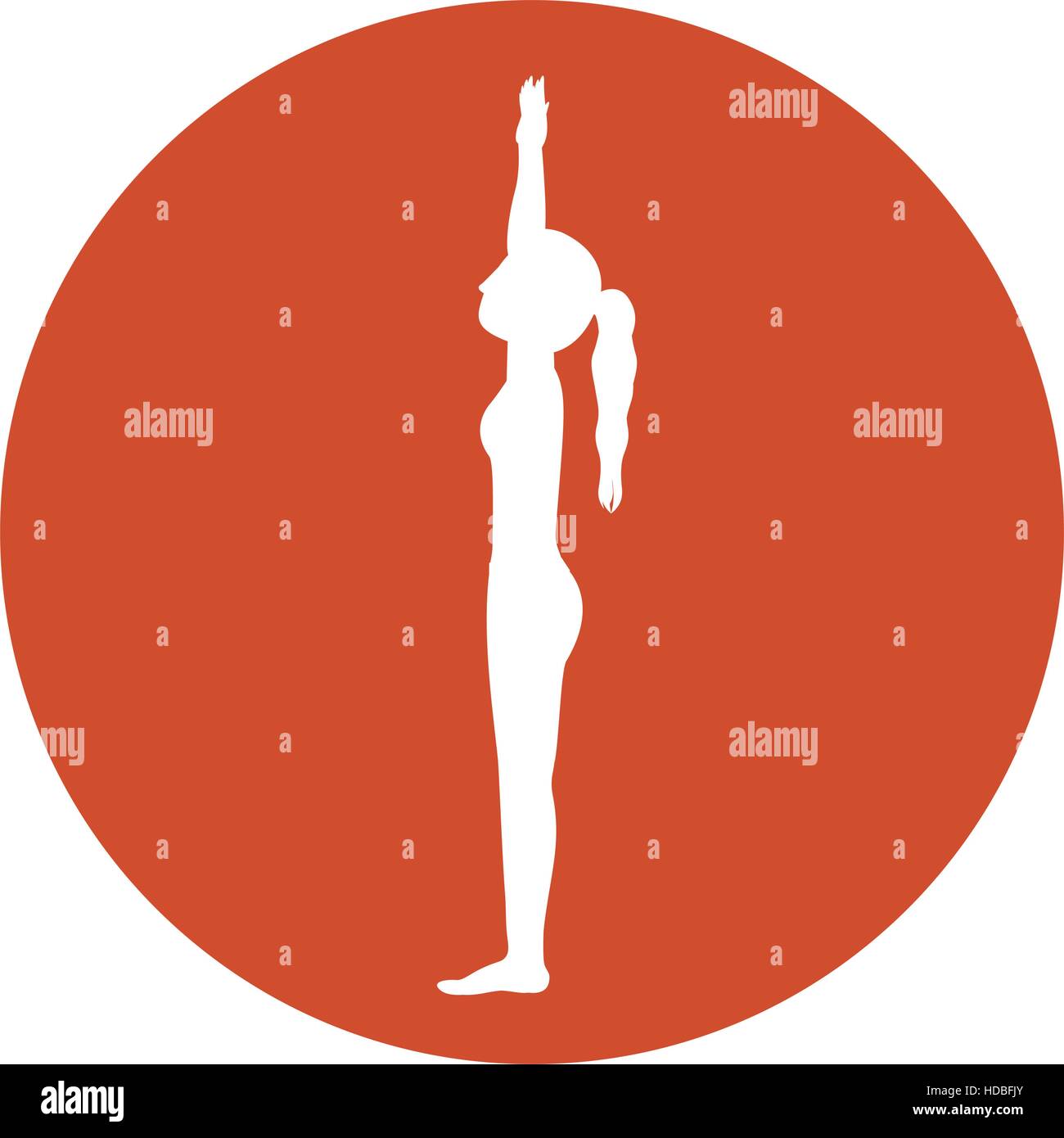 Beautiful fit girl posing Stock Vector Images - Alamy