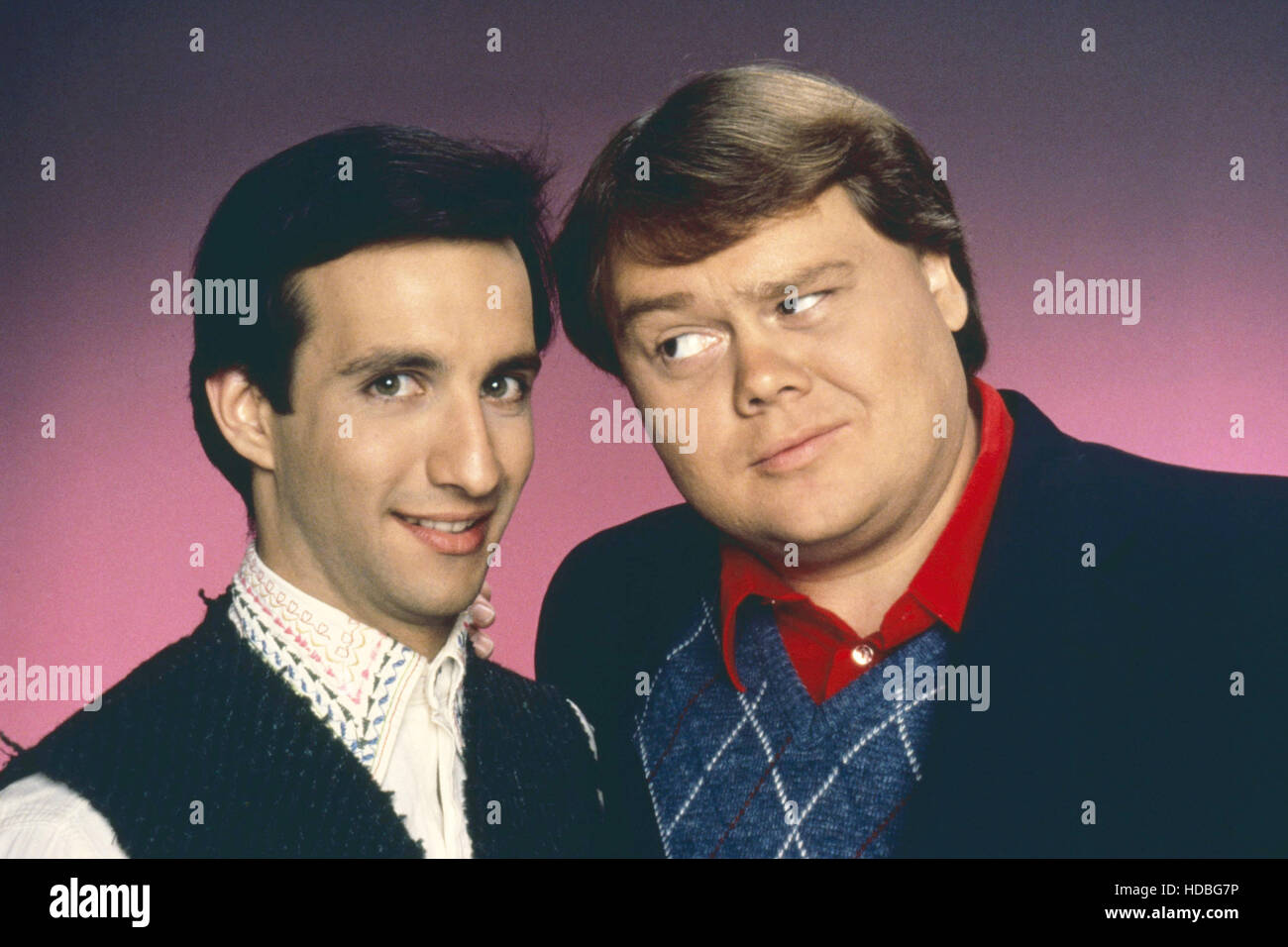 PERFECT STRANGERS, from left: Bronson Pinchot, Louie Anderson, unaired ...