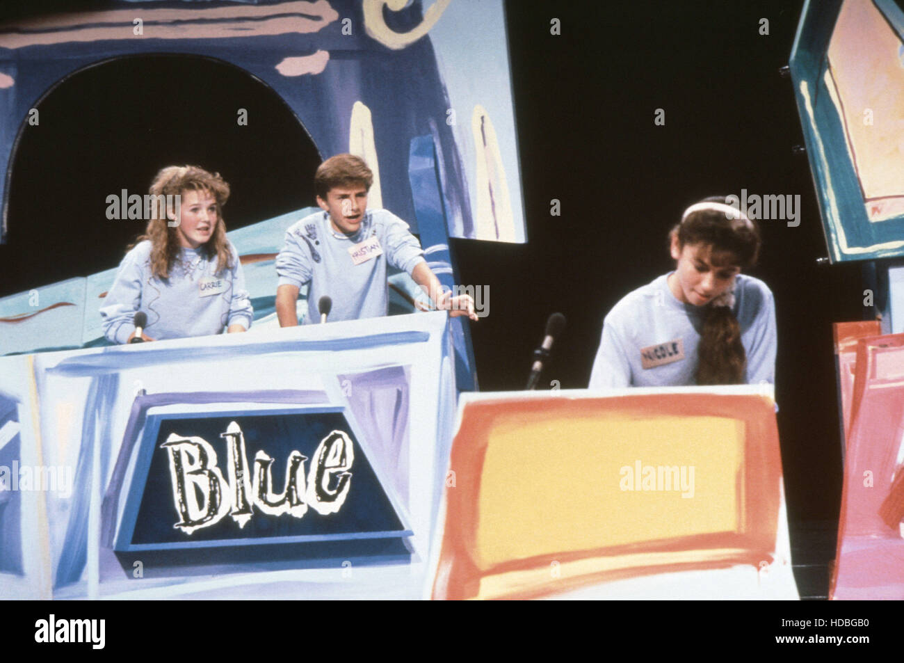 PICTIONARY, contestants Carrie, Kristian, Nicole, 1989. © MCA TV ...