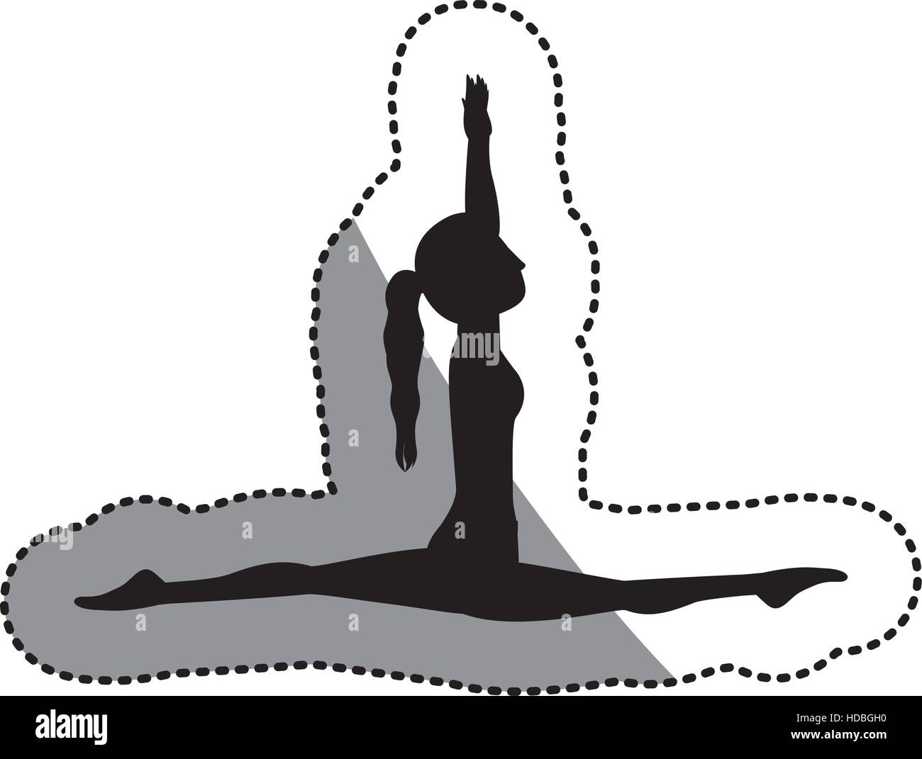 Isolated girl practice stretch design Stock Vector Image & Art - Alamy