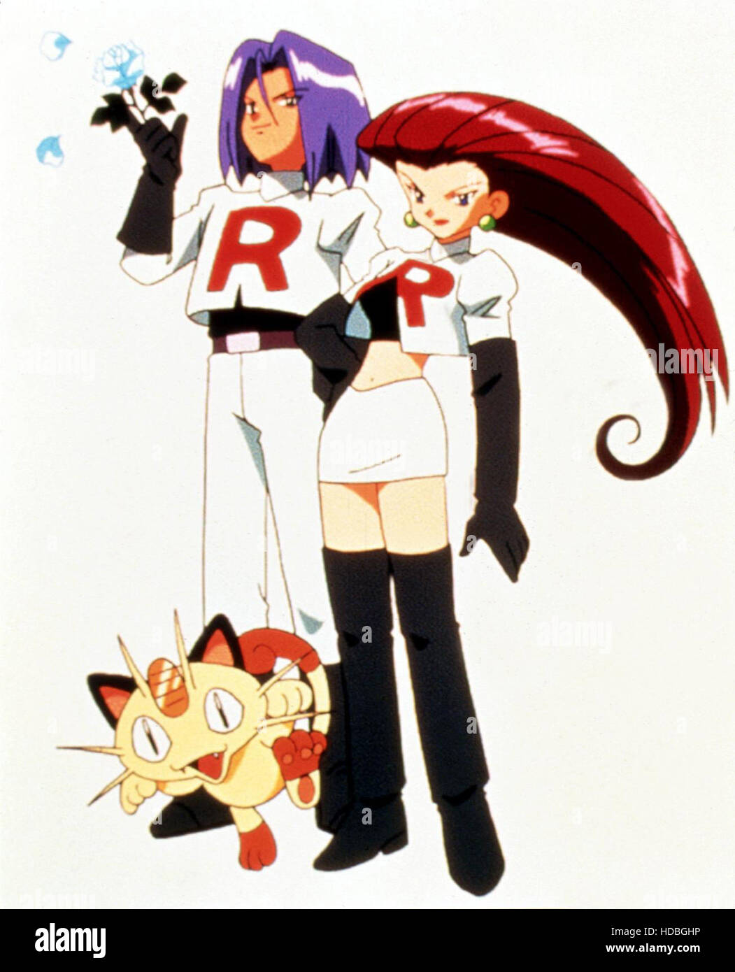 POKEMON, Team Rocket : James, Meowth, Jess, 1999-present Stock Photo ...