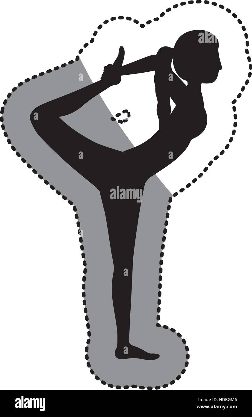 Isolated girl practice stretch design Stock Vector Image & Art - Alamy