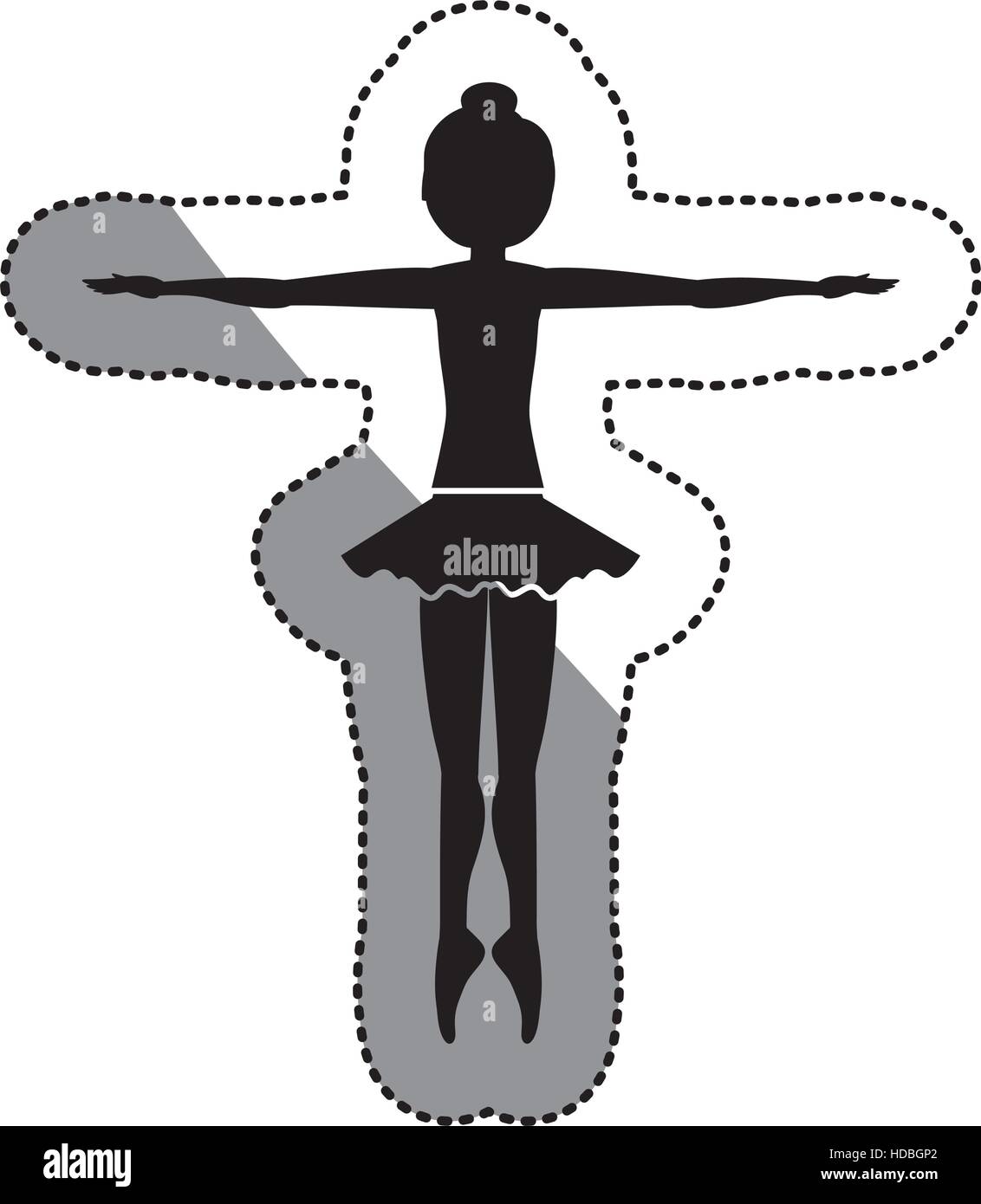 Isolated girl practice ballet design Stock Vector Image & Art - Alamy