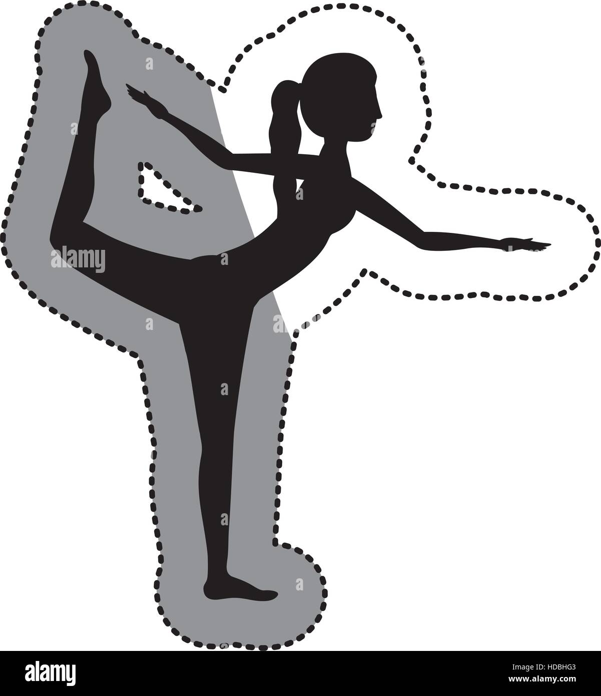 Isolated girl practice stretch design Stock Vector Image & Art - Alamy