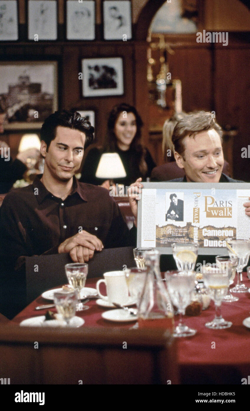 THE SINGLE GUY, (from left): Jonathan Silverman, Conan O'Brien, 'Rival ...