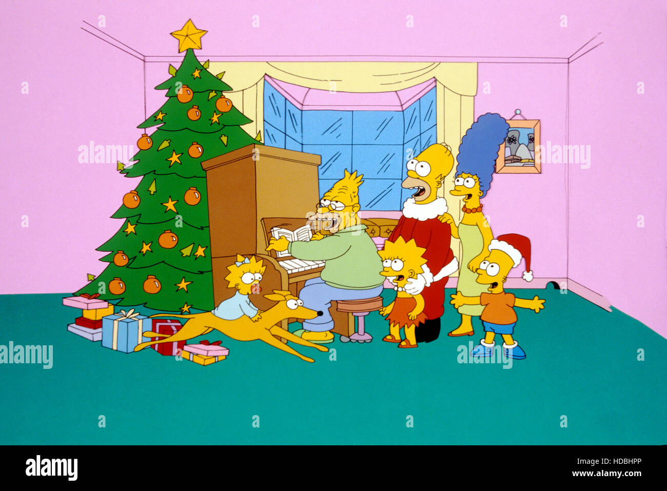 THE SIMPSONS, (from left): Maggie Simpson, Santa's Little Helper ...