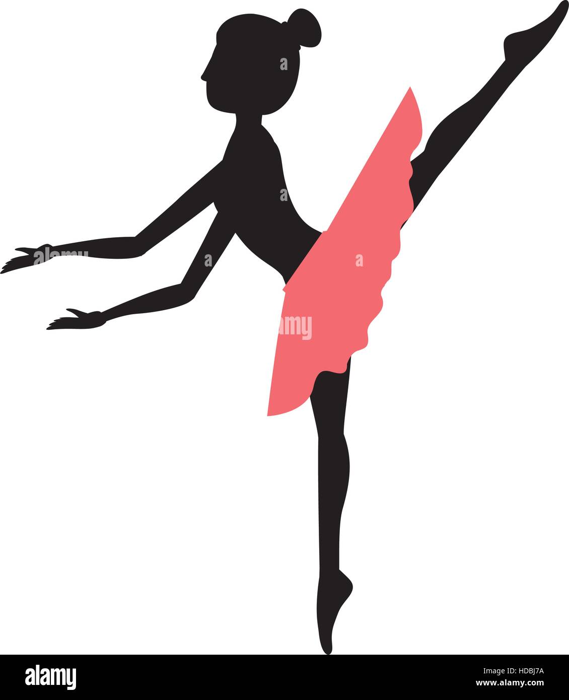 Isolated girl practice ballet design Stock Vector Image & Art - Alamy