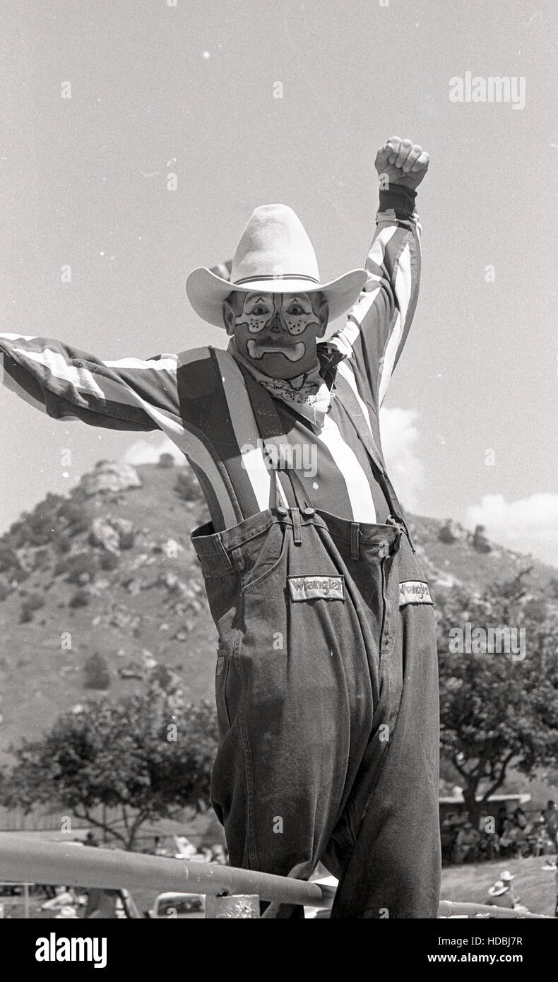 Vertical photo. Rodeo Clown Springville Rodeo Black and White Tri-X ...