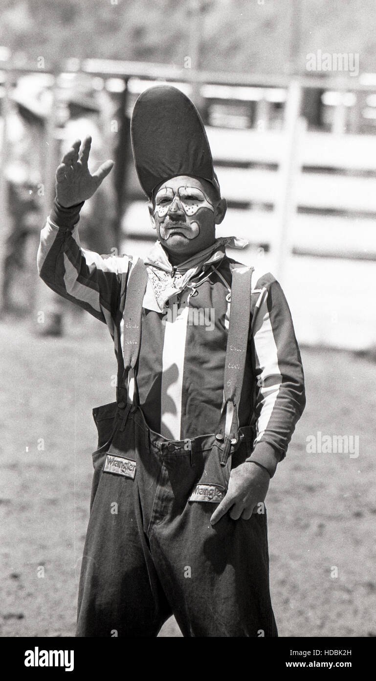 Vertical photo. Rodeo Clown Springville Rodeo Black and White Tri-X ...