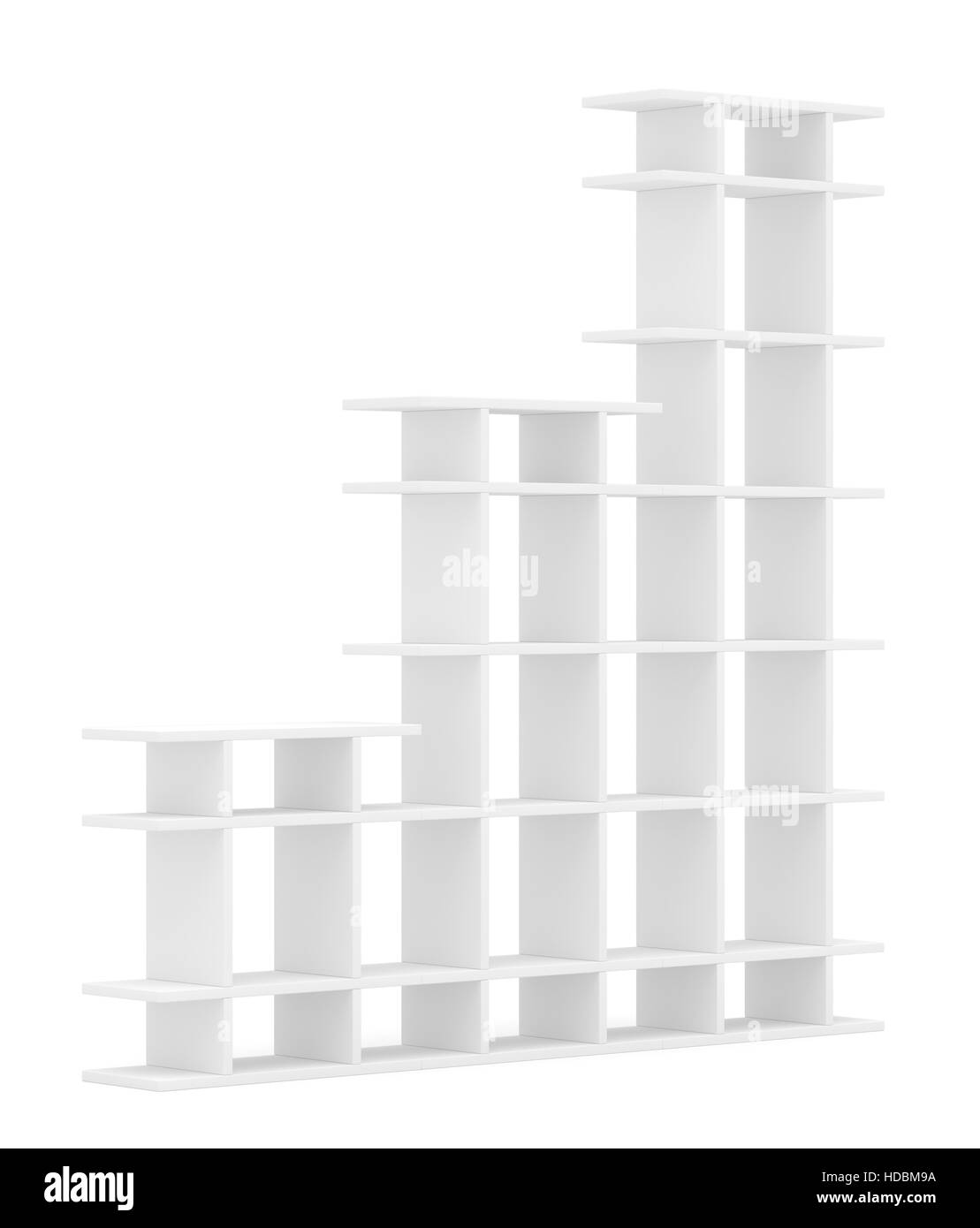 Empty shelves on white background Stock Photo - Alamy