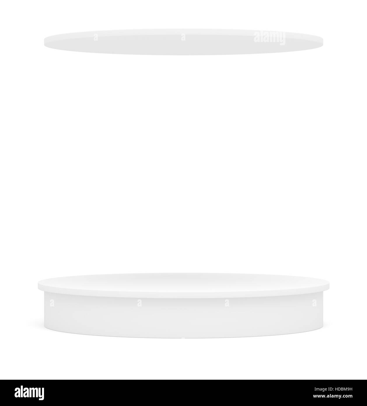Round pedestal. Platform for design Stock Photo - Alamy