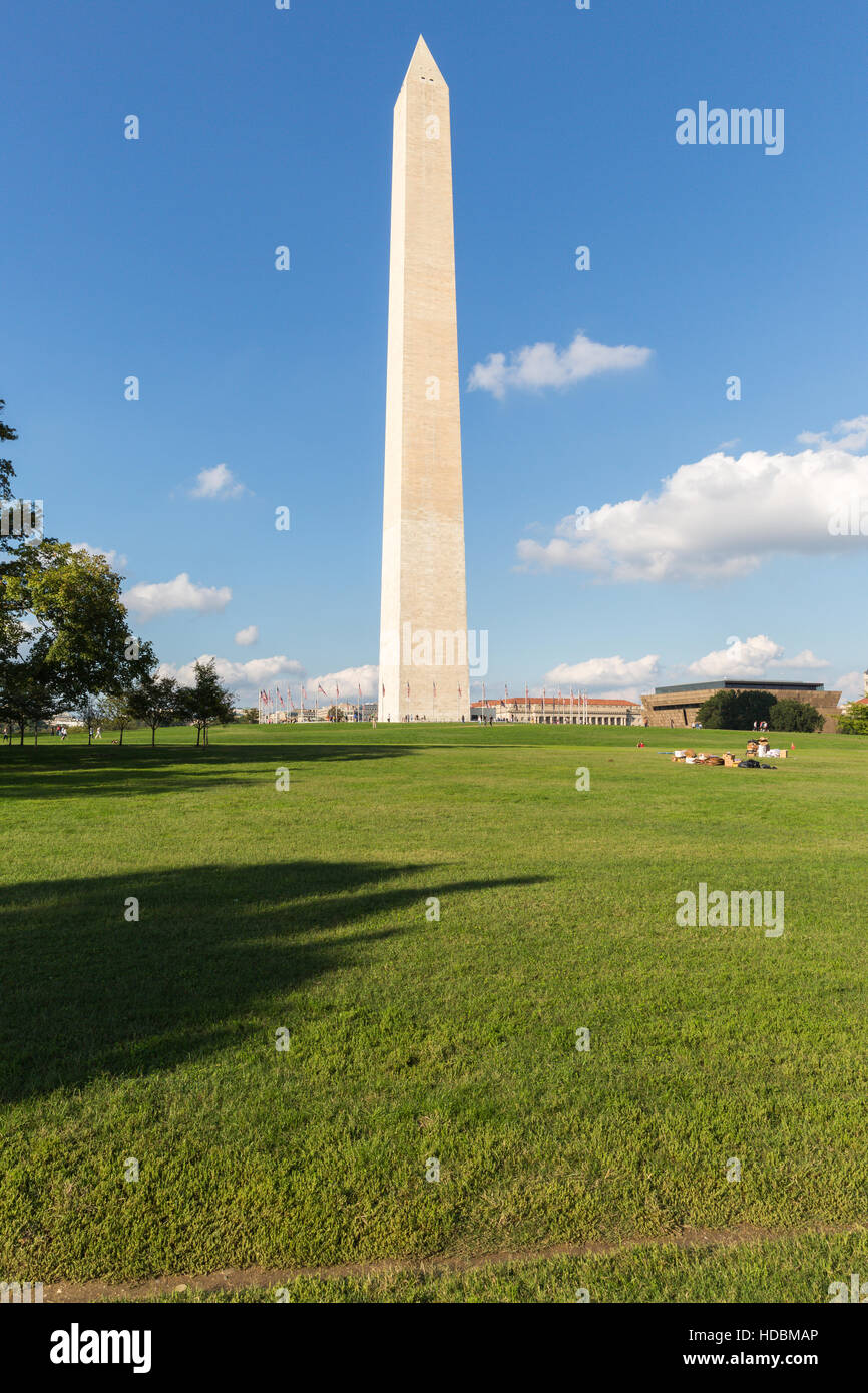Washington monument at sunset on national mall washington dc hi-res ...