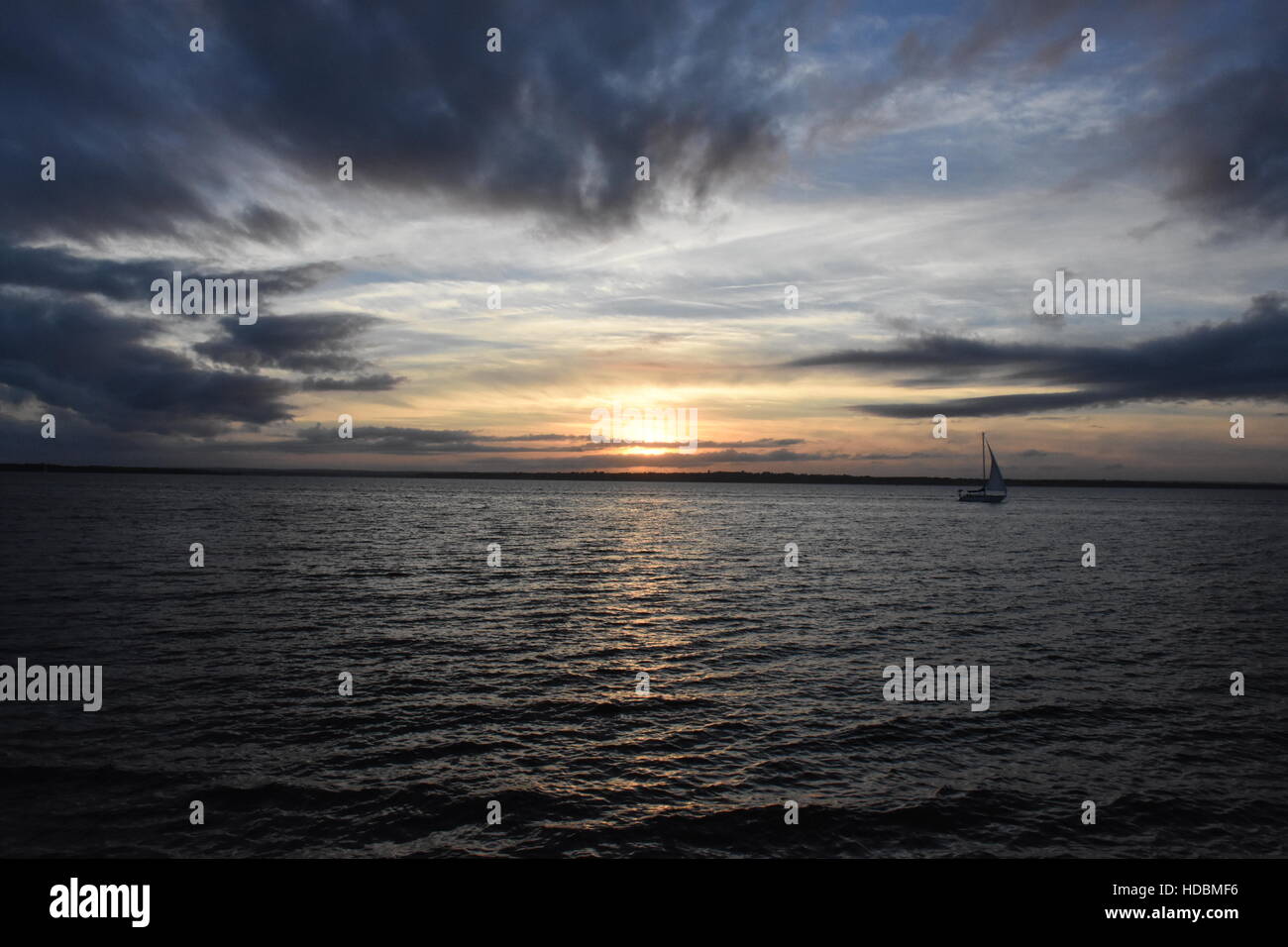 Sunset in Colt State Park Bristol, RI Stock Photo - Alamy