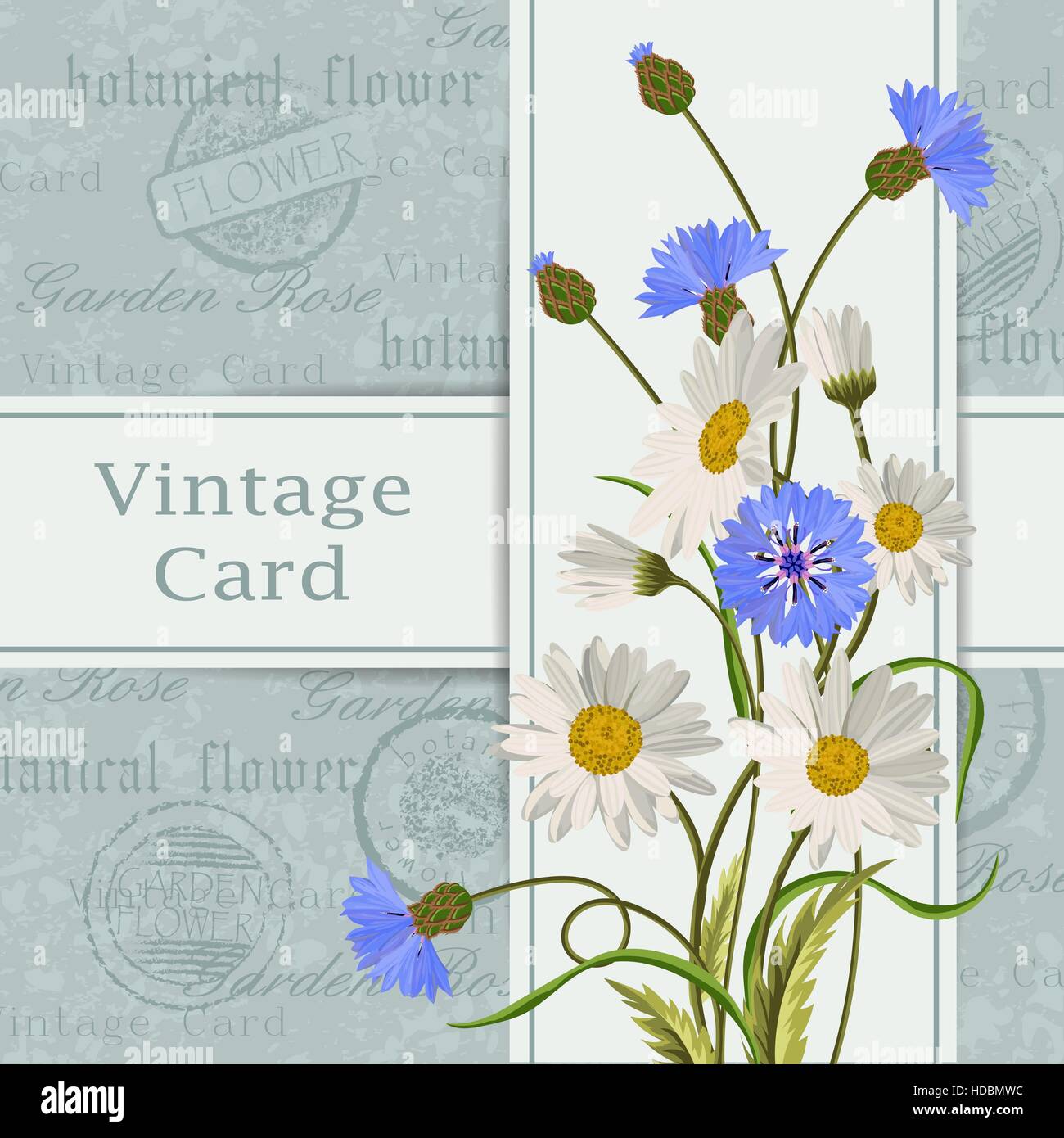 Bunch of flowers bunch of blue flowers Stock Vector Images - Alamy