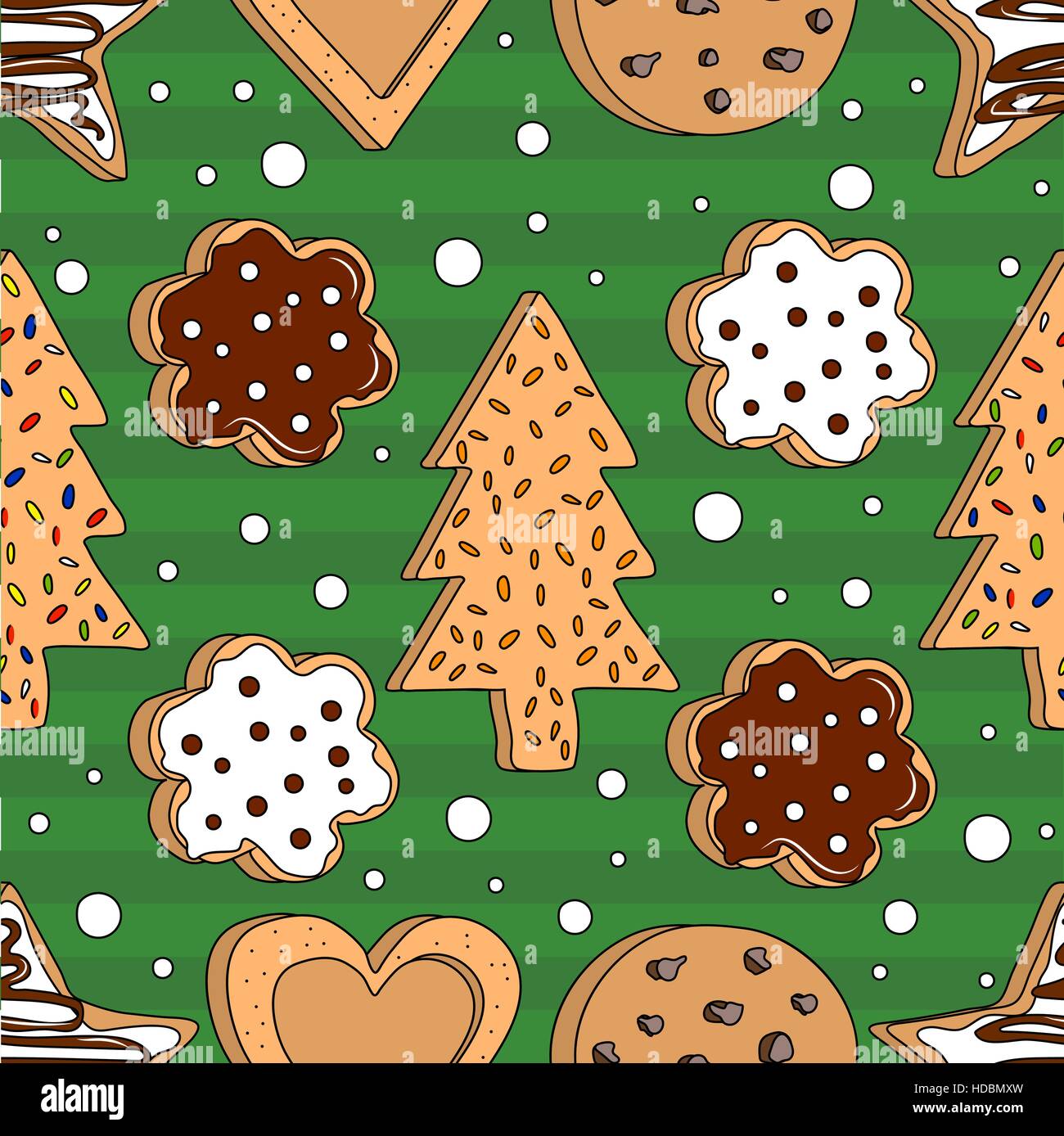 Seamless pattern with cookies Stock Vector Image & Art - Alamy