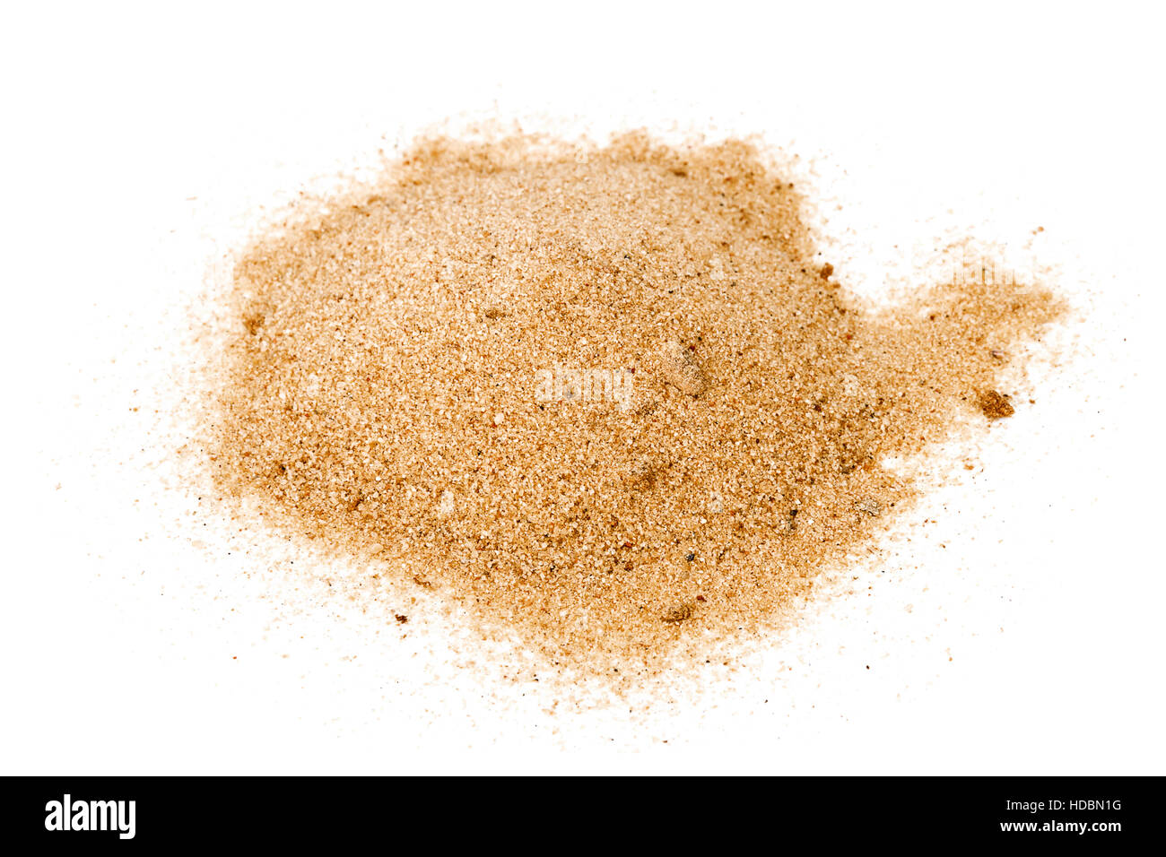 Pile of yellow sand isolated on white background Stock Photo - Alamy