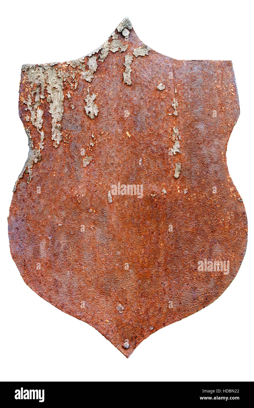 Old rusty metal plate isolated on white background Stock Photo - Alamy