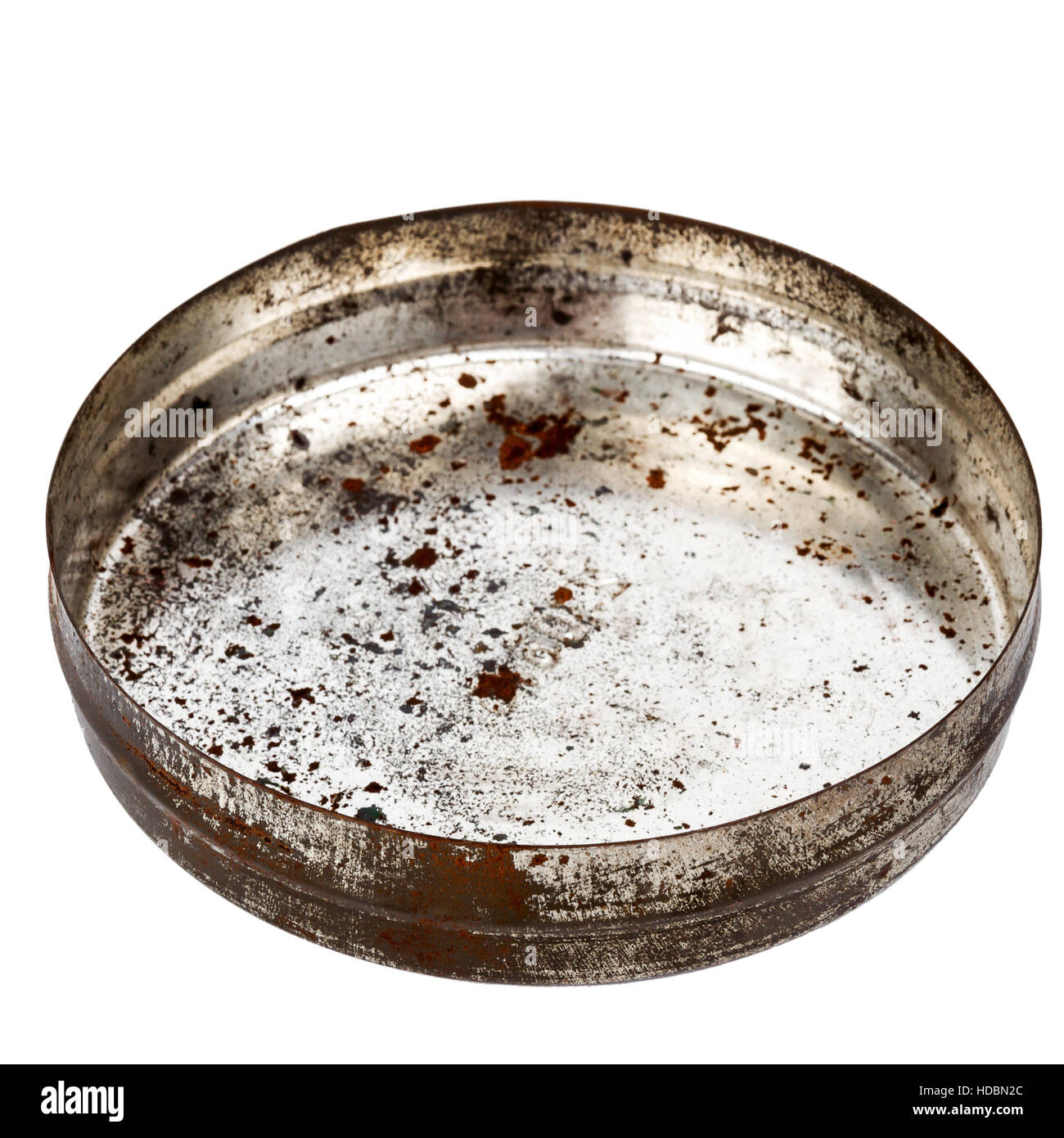 Rusty round metal plate isolated on white Stock Photo - Alamy