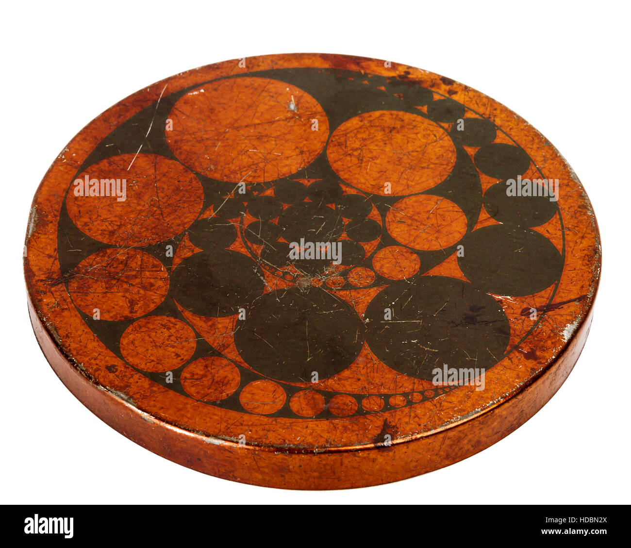 Rusty round metal plate isolated on white Stock Photo - Alamy