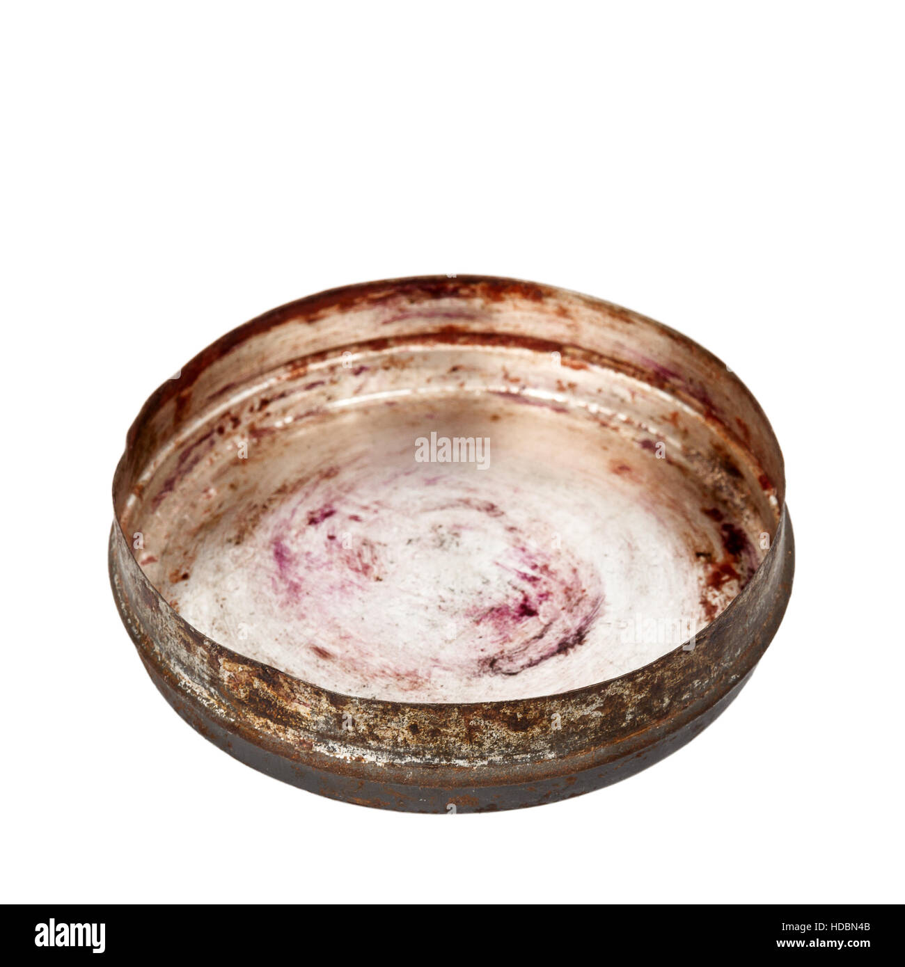 Rusty round metal plate isolated on white Stock Photo - Alamy