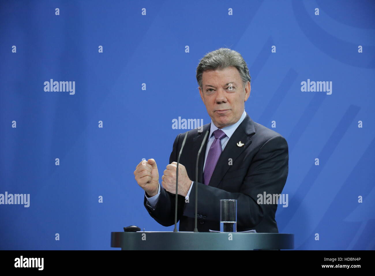 President of Colombia Juan Manuel Santos during his official visit to ...