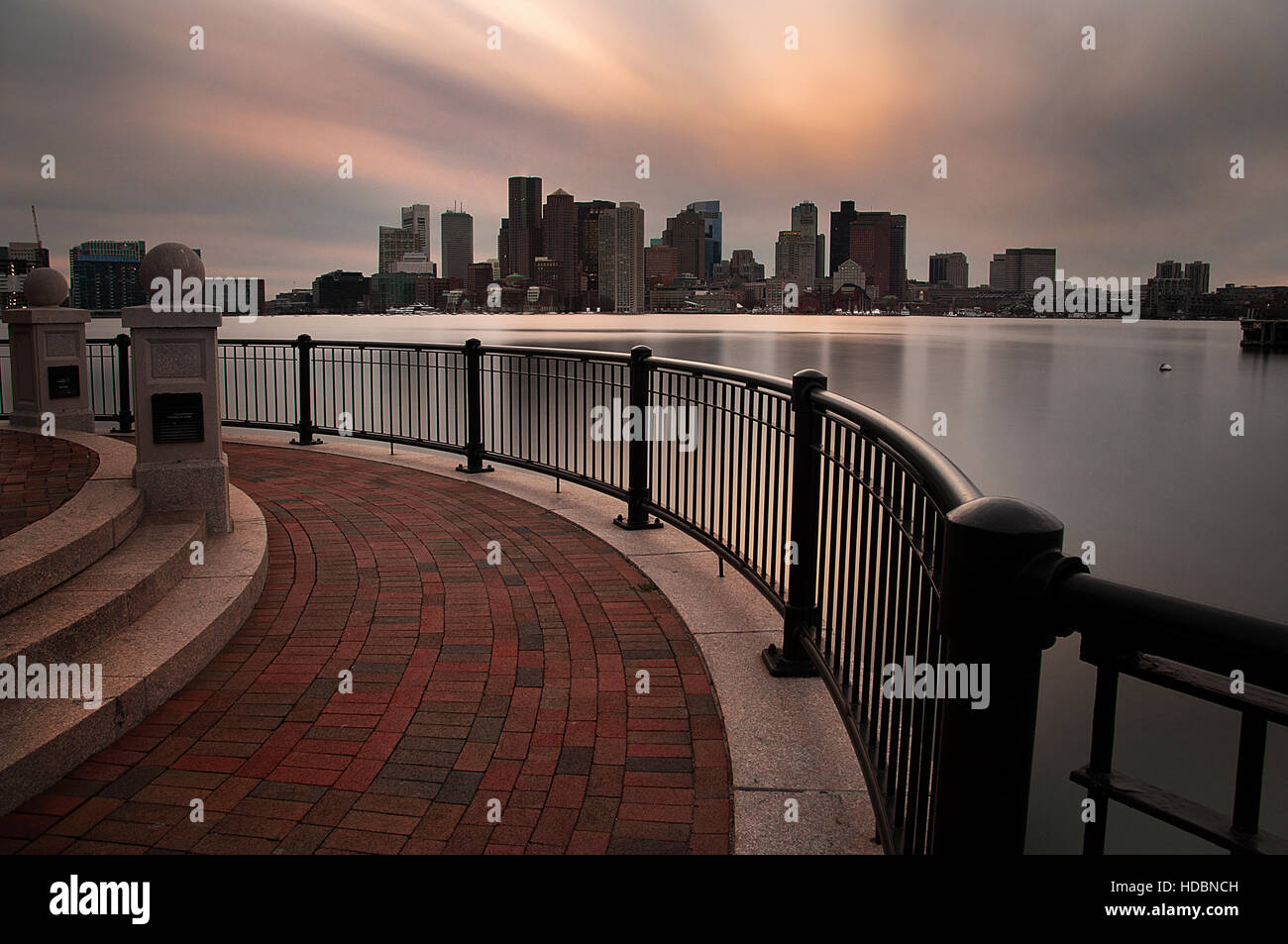 View skyline boston dusk hi-res stock photography and images - Alamy