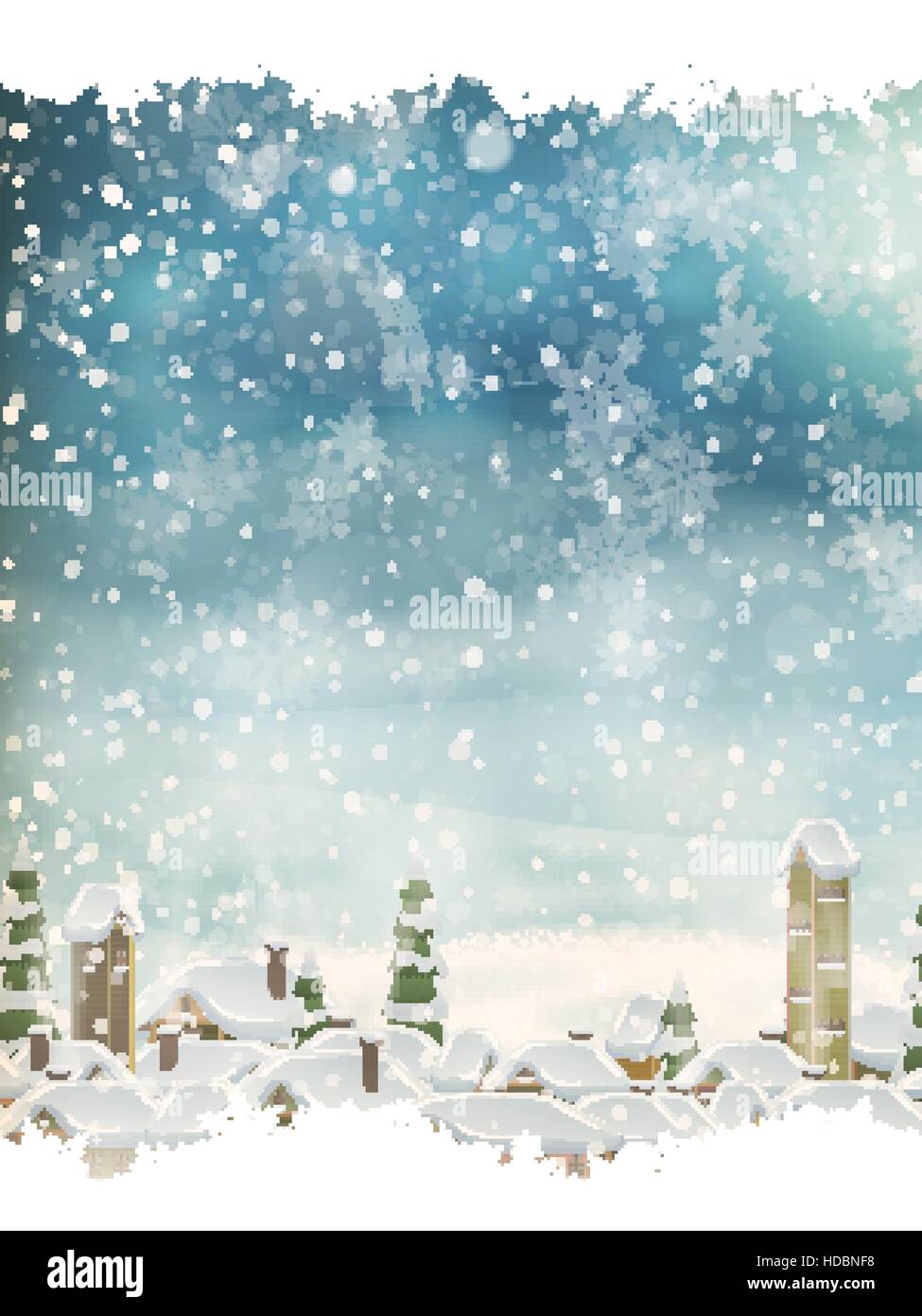 Winter wood christmas tree Stock Vector Images - Alamy