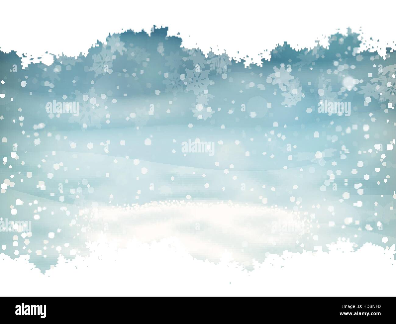 Winter snow tree landscape Stock Vector Images - Alamy