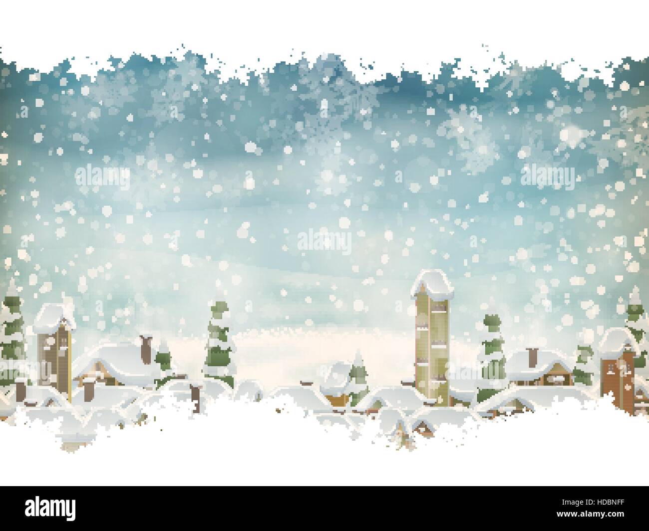 Winter holidays card fir Stock Vector Images - Alamy
