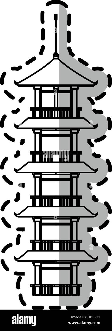 Isolated china tower design Stock Vector Images - Alamy