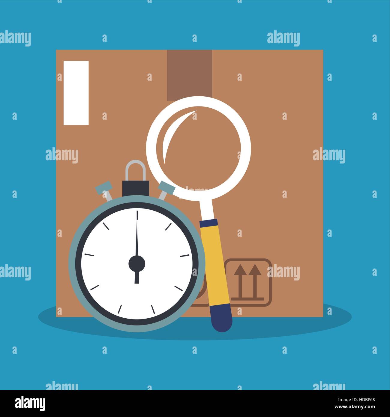 Box and chronometer of delivery concept design Stock Vector Image & Art ...