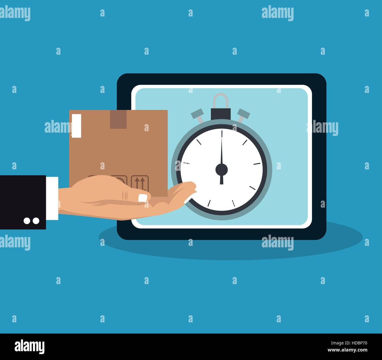 Box and chronometer of delivery concept design Stock Vector Image & Art ...