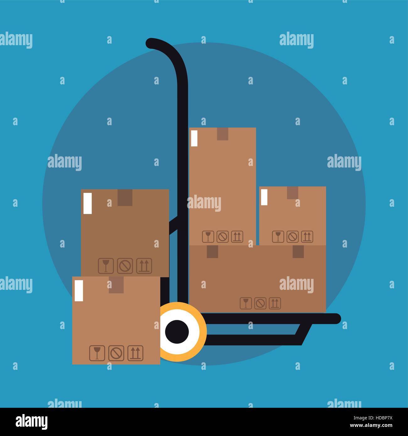 Box and cart of delivery concept design Stock Vector Image & Art - Alamy