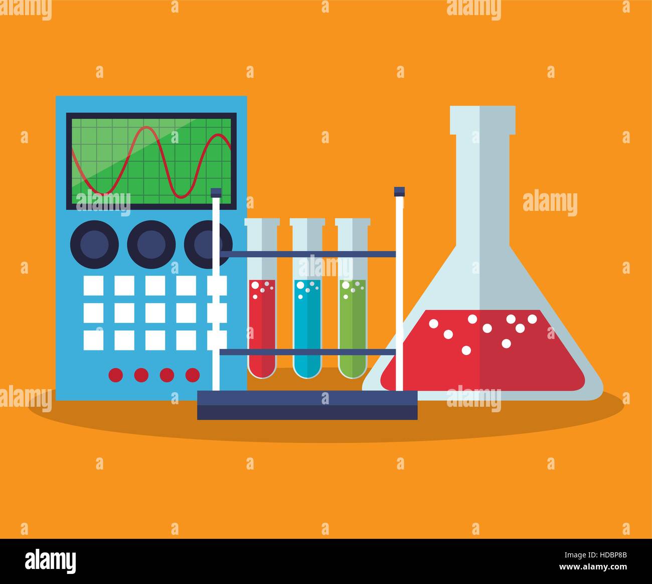 Colorful calculator and laboratory design Stock Vector Image & Art - Alamy