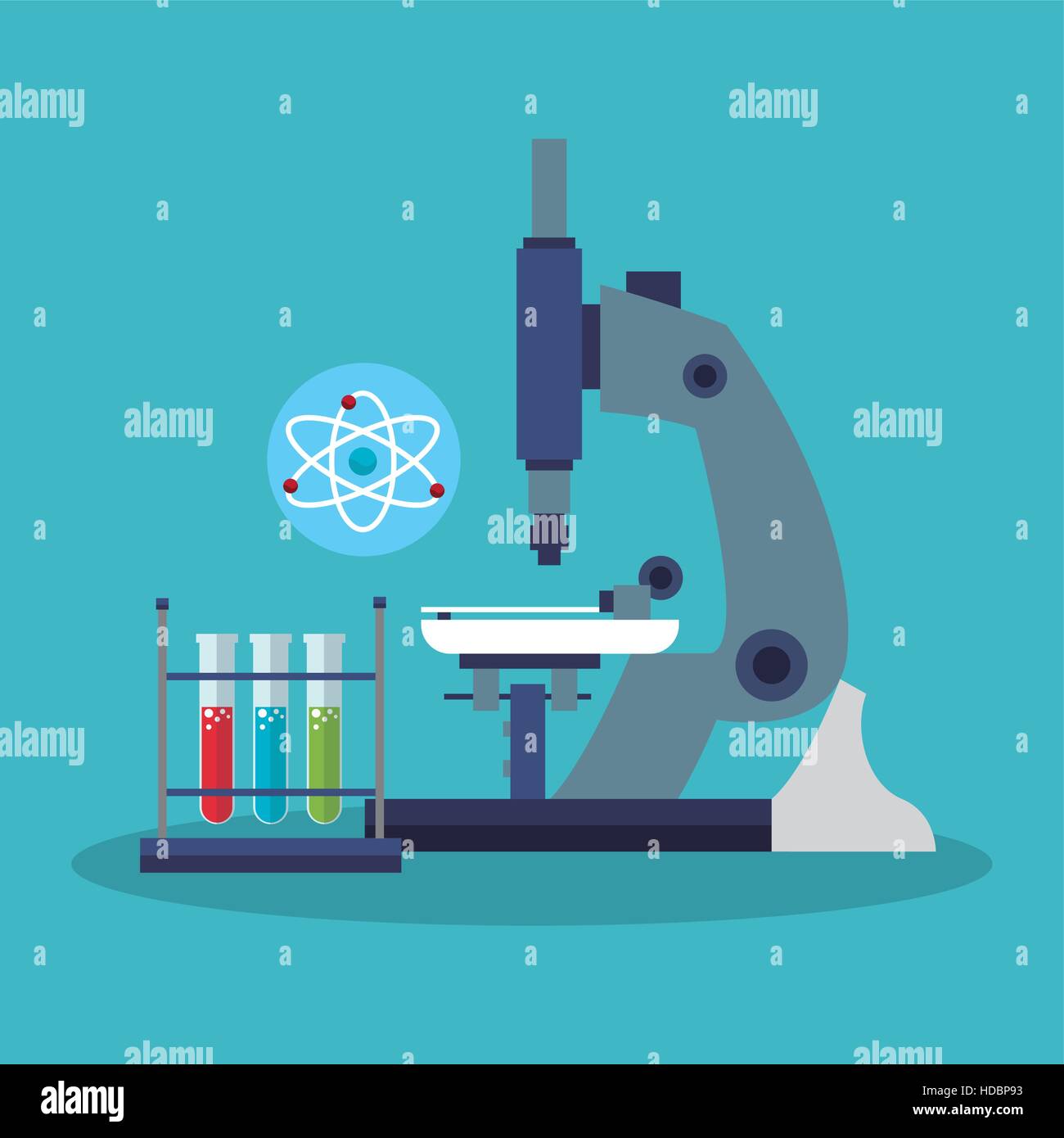 Colorful microscope and laboratory design Stock Vector Image & Art - Alamy