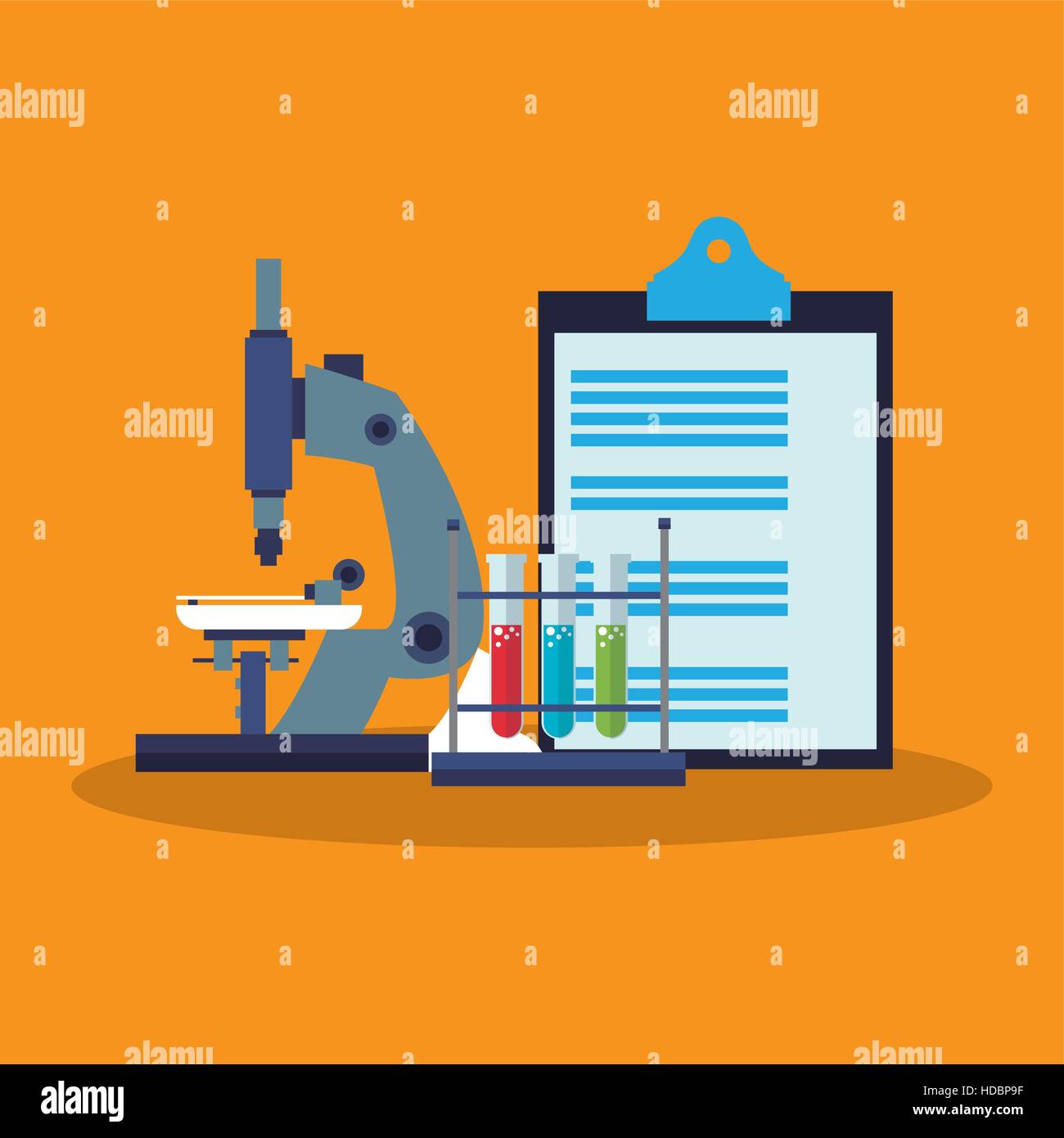 Colorful microscope and laboratory design Stock Vector Image & Art - Alamy