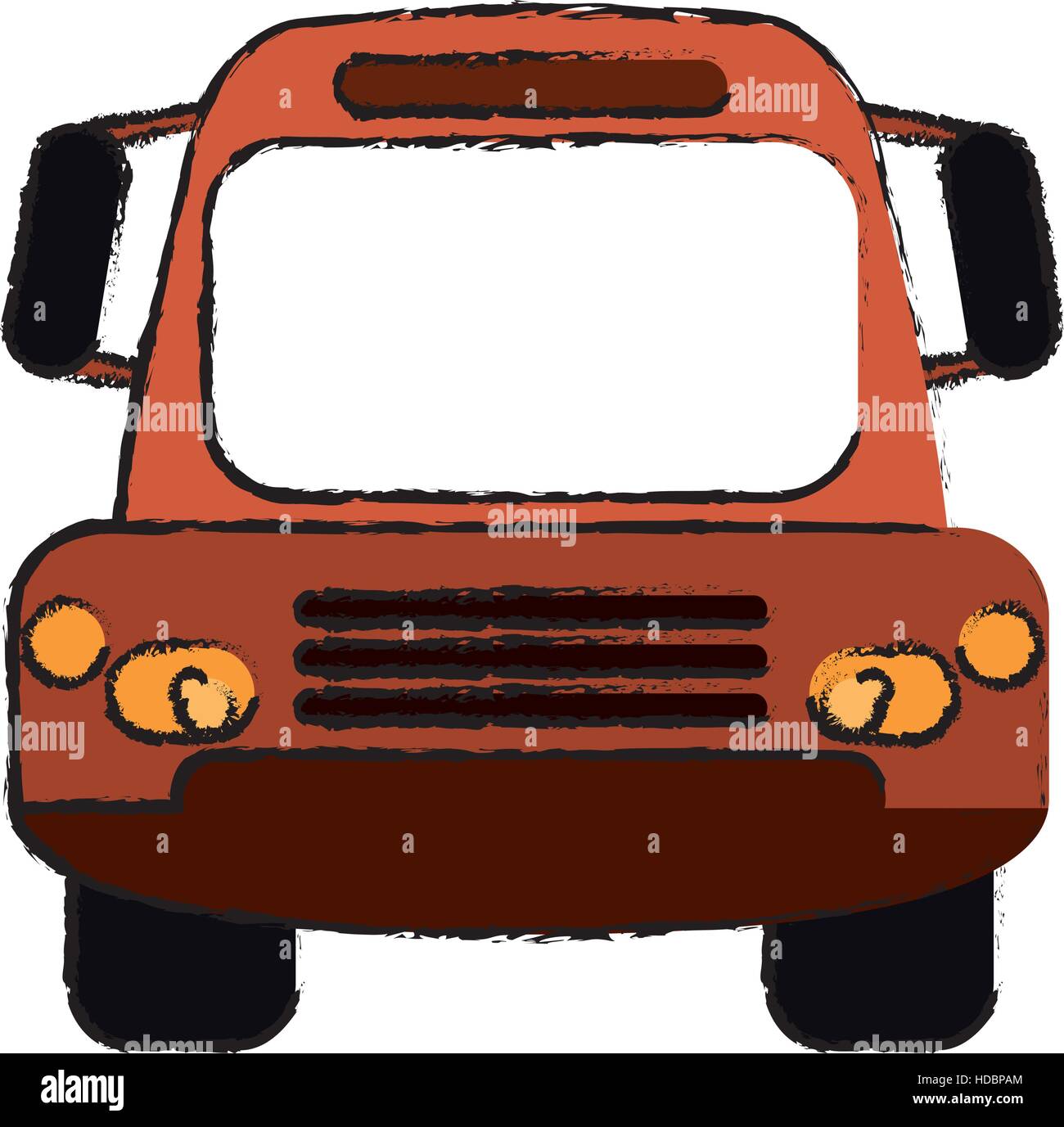 drawing bus public transport city front view Stock Vector Image & Art ...