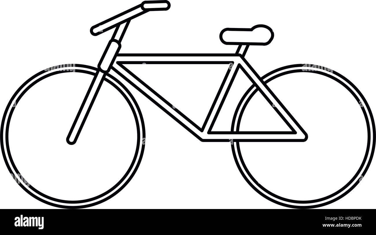 bicycle transport active sport outline Stock Vector Image & Art - Alamy