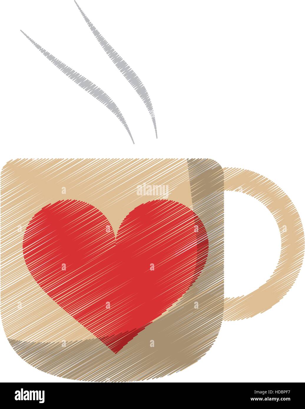 Lovely hand drawn coffee Stock Vector Images - Alamy