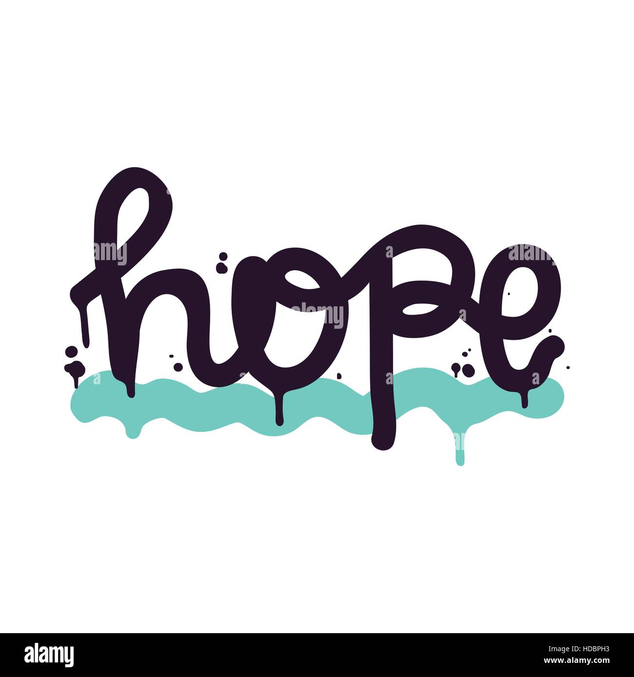 Poster Vector lettering Hope Stock Vector Image & Art - Alamy