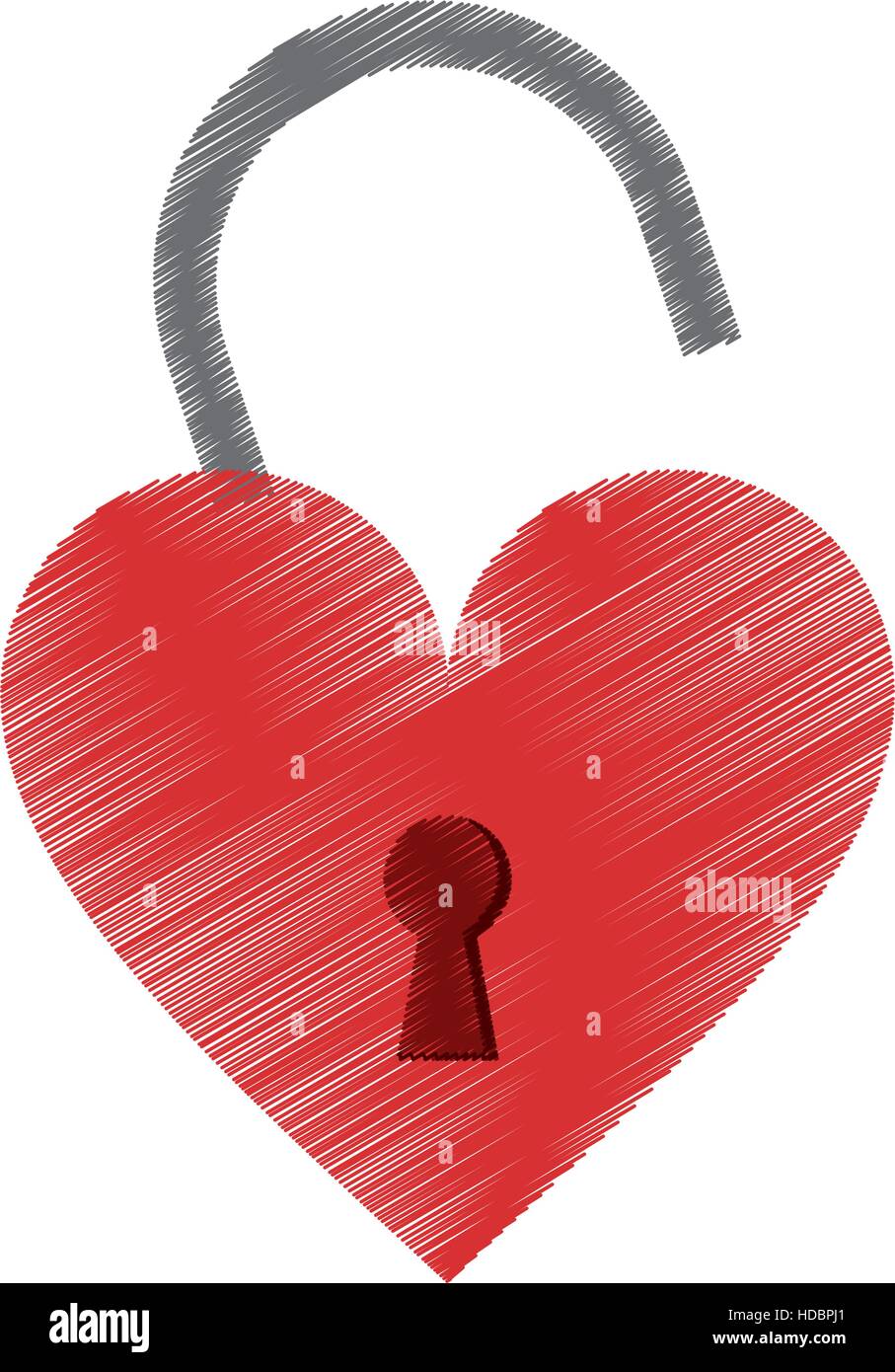 drawing padlock shaped heart loved Stock Vector Image & Art - Alamy