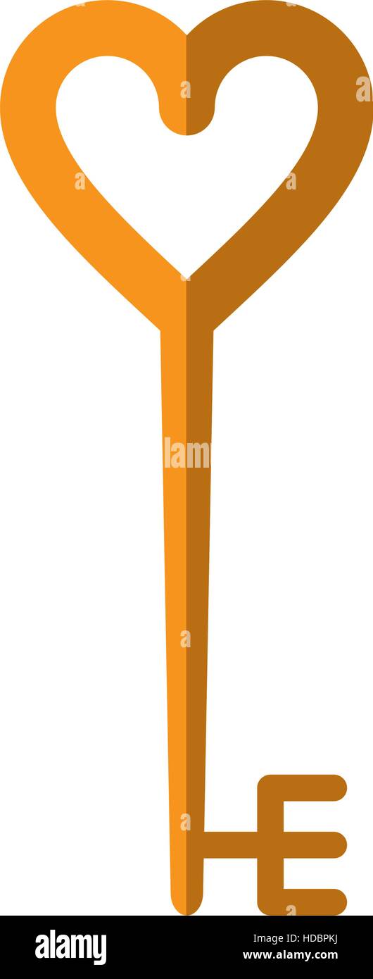 golden key shaped heart Stock Vector Image & Art - Alamy