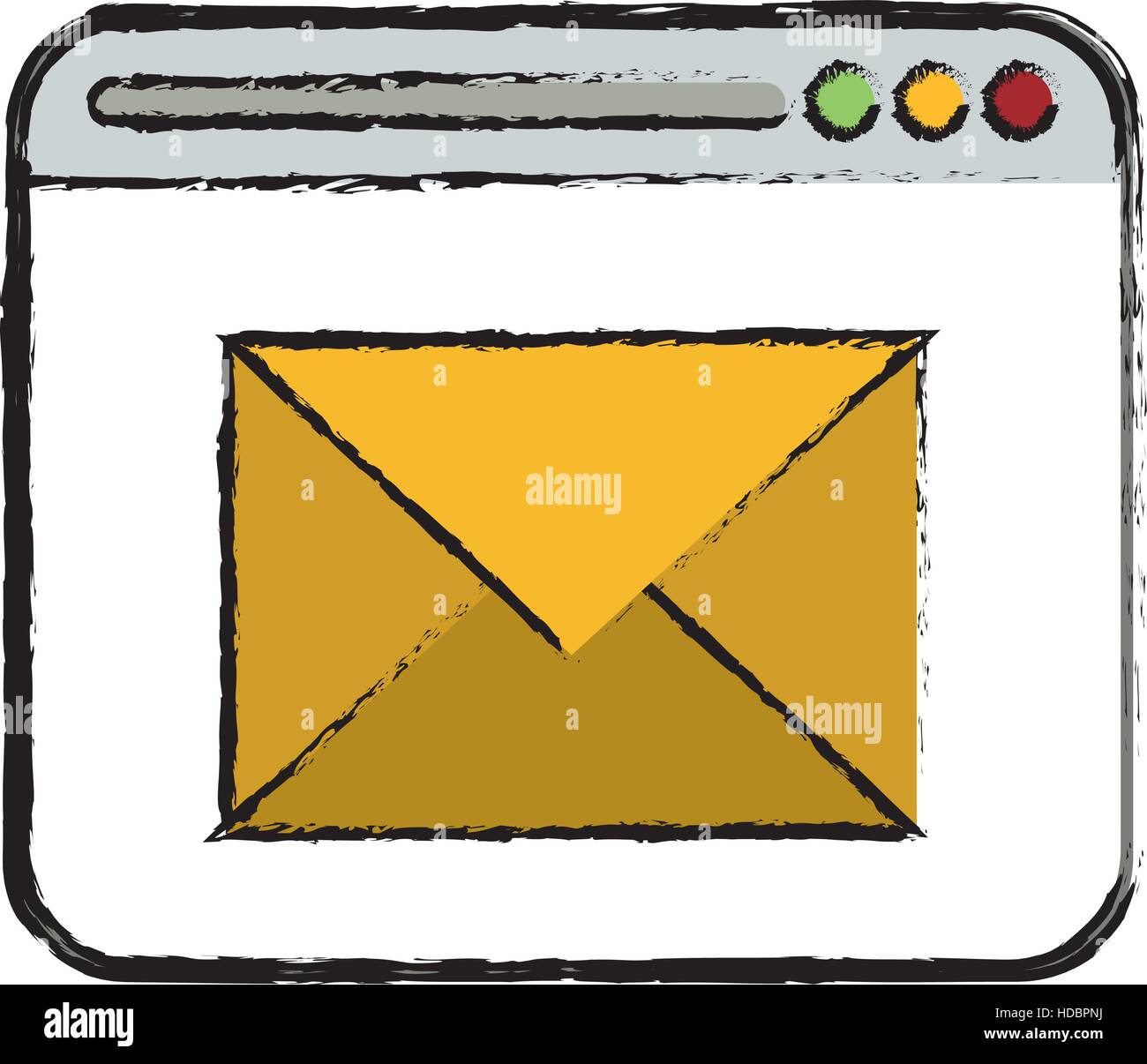 drawing page web email message communication Stock Vector Image & Art ...