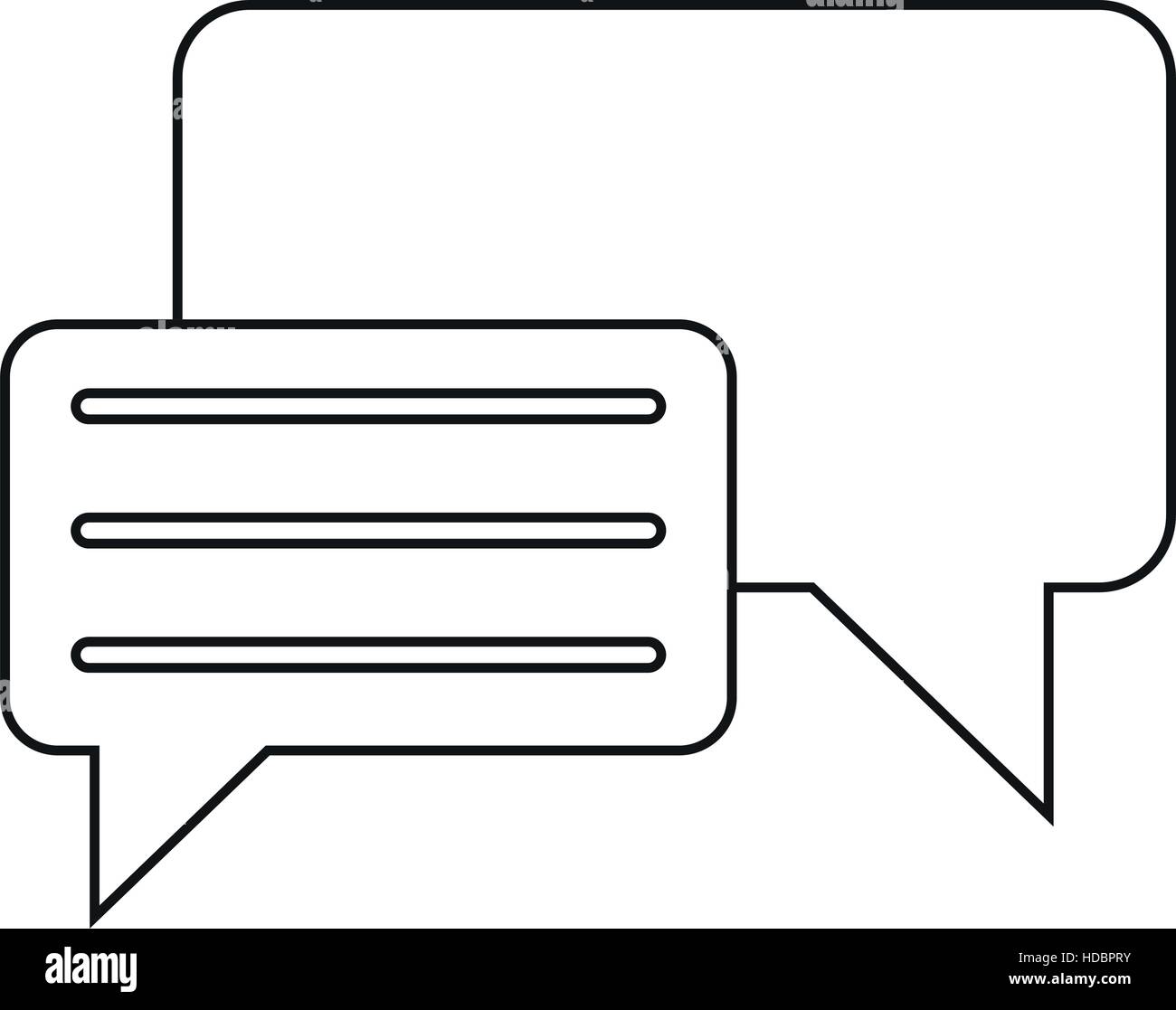 bubble speech message discussion outline Stock Vector Image & Art - Alamy