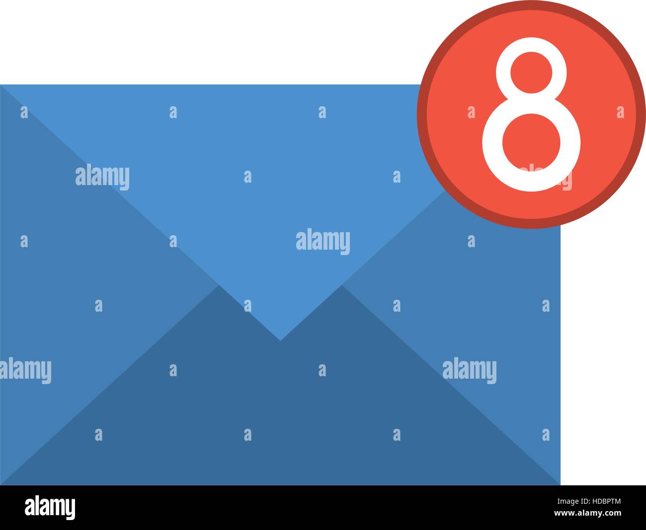 blue email envelope received social media Stock Vector Image & Art - Alamy